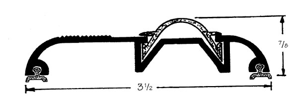 Dorbin 7AV 48" Pewter Aluminum Threshold with Vinyl insert