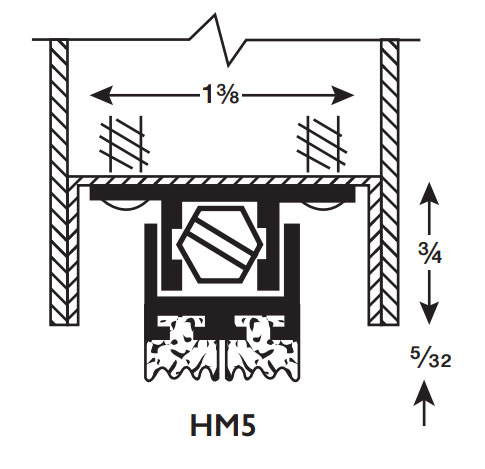 Dorbin HM-5 Mill 36" Mill Finish Aluminum Automatic Door Bottom with ...