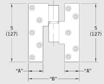 Dorma 75240 626 LH 3/4" Offset Intermediate Pivot Satin Chrome - Left Handed