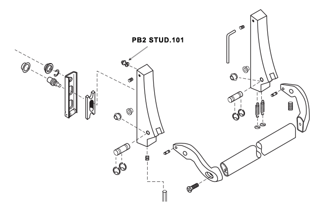 Dor-O-Matic PB2 STUD.101 Case Mounting Stud Package of 10