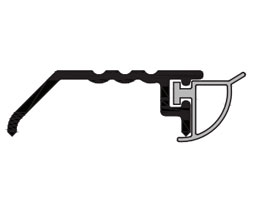 DraftSeal DS120AVBL36 36” Bumper Threshold with Black Vinyl Insert ...