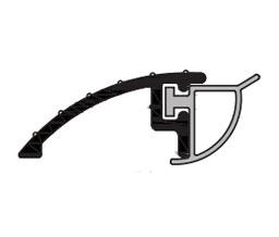 DraftSeal DS121AVBL108 108” Bumper Threshold with Black Cold ...