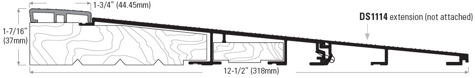 DraftSeal DS1212DVBL109 12-1/2” x 109” Sill Inswing with Fixed Vinyl ...