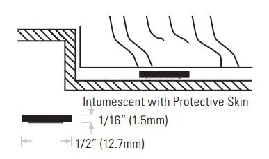 DraftSeal DS200-17BL 17 ft Roll Adhesive-Backed Intumescent Seal - Black