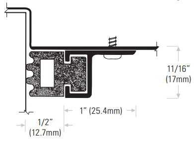 DraftSeal DS341CN8 1 x 96” Adjustable-Jamb Sound Seal with Black Sponge ...