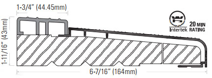 DraftSeal DS612AHVT109 109” Sill Inswing with Fixed High Vinyl Top ...