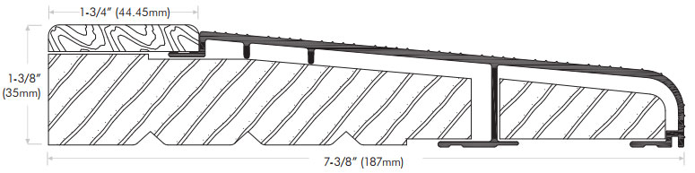 DraftSeal DS712AOAK109 7-1/2” x 109” Sill Inswing with Fixed Oak Top ...