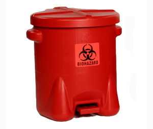 Eagle 947BIO Biohazardous Waste Can with Foot Lever