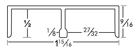 Epco 48A34-A Aluminum Upper Guide, 12' Length For 1/4" By-passing Wood ...