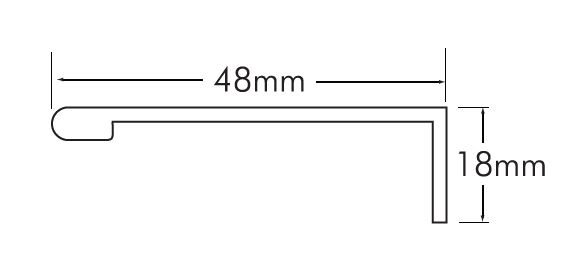 Epco DP47-L-A Aluminum Edge Pull, 6 Ft. OA Length - Satin Clear ...