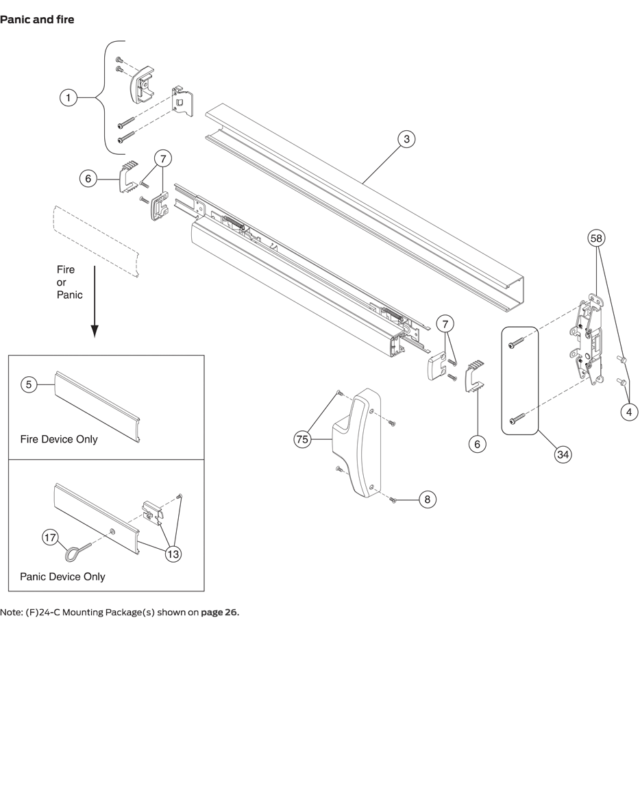 Falcon 650238 F24C Center Case Kit