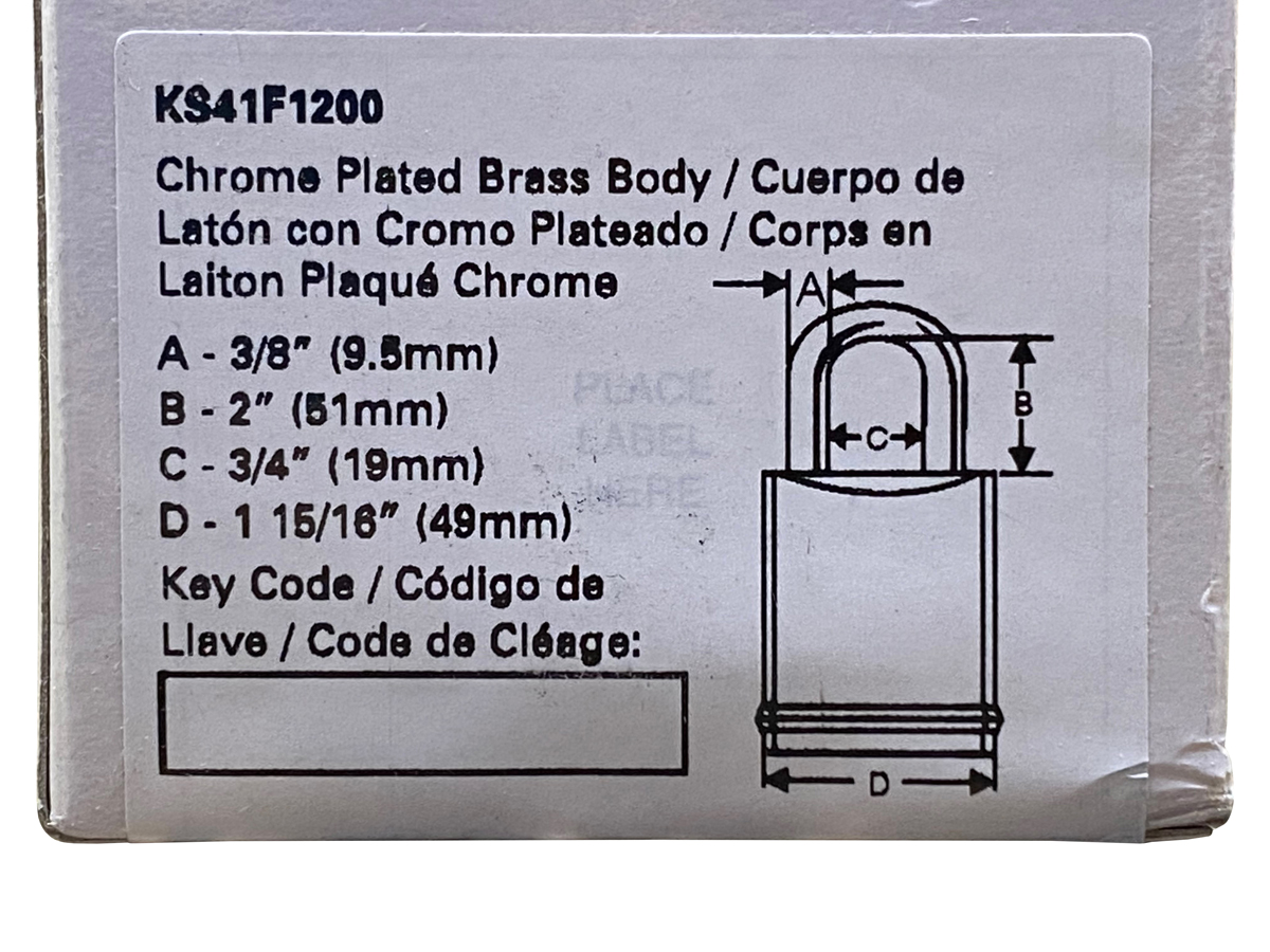 Falcon Cmp KS41F1200-625 Ks41 Series Padlock