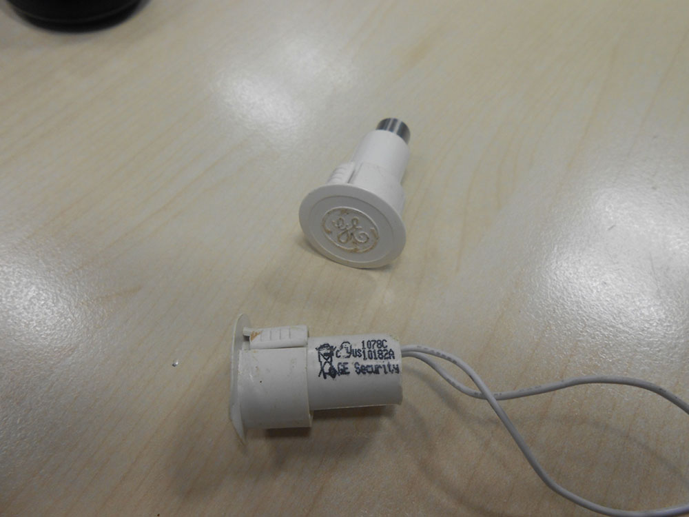 GE Security 1078C-N Recessed Magnetic Steel Door Contact w/ Wire Leads ...