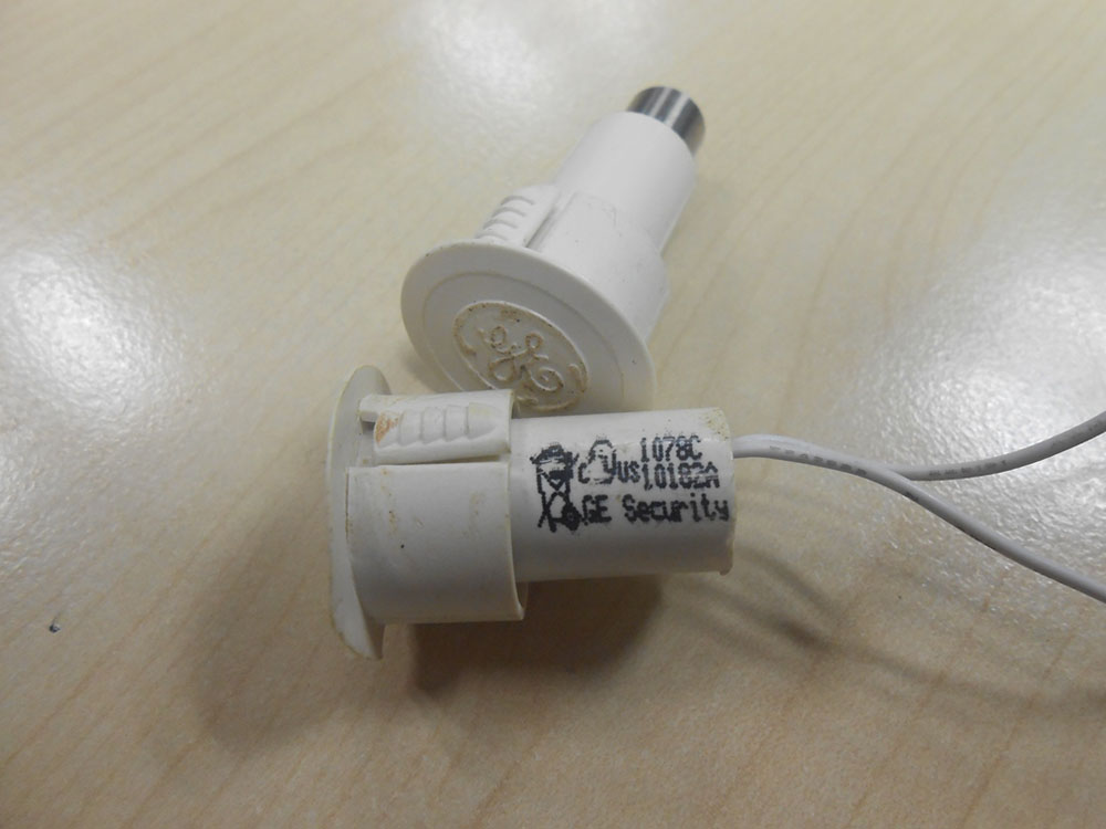 GE Security 1078C-N Recessed Magnetic Steel Door Contact w/ Wire Leads ...