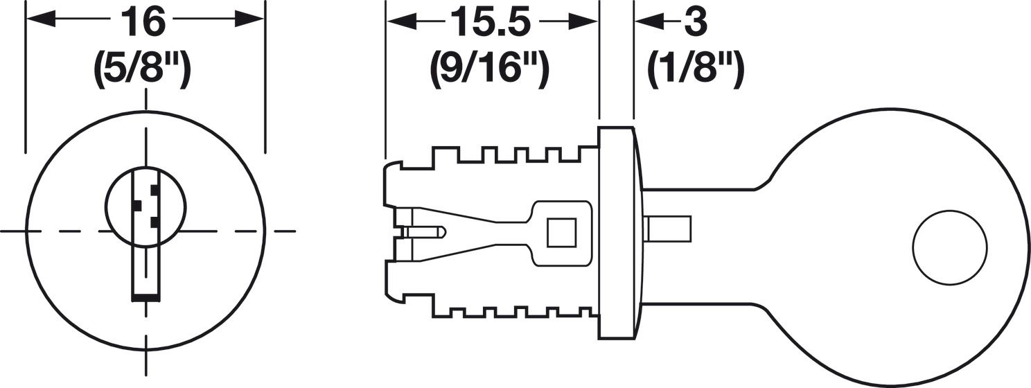 Hafele 210.04.510 Snap-In Lock Core, Keyed Alike, Timberline Modular ...