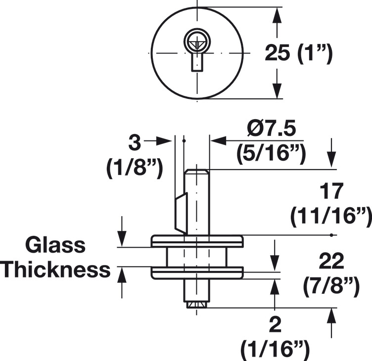 Hafele 233.22.207 Sliding Door Lock, For Glass Panels, Standard Profile ...