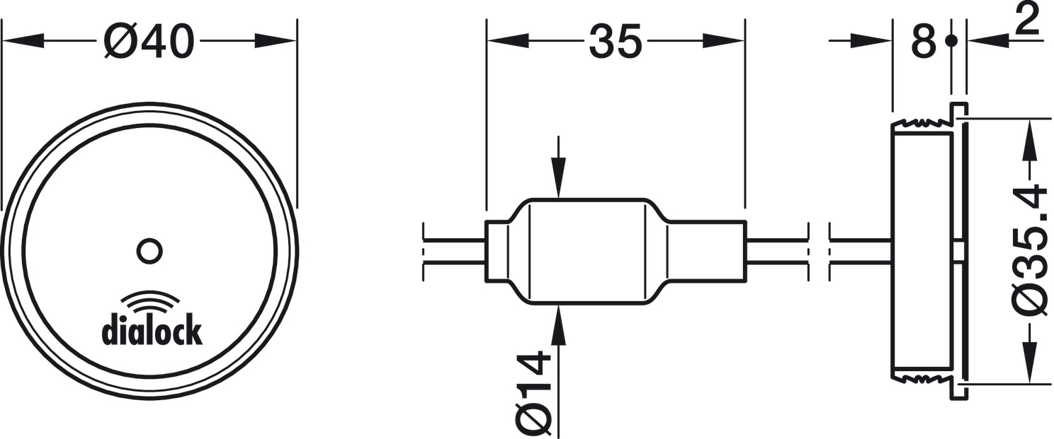 Hafele 237.59.063 Antenna, Hafele Dialock, FAN 30, 59" Cable Length
