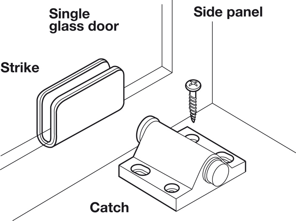 Hafele 245.63.335 Strike Plate, for Magnetic Pressure Catches, For ...