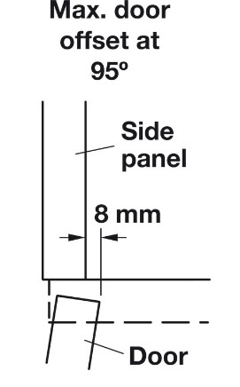 Hafele 329.31.500 Concealed Hinge, Salice 200 Series, Model C2PBA99, 94 ...