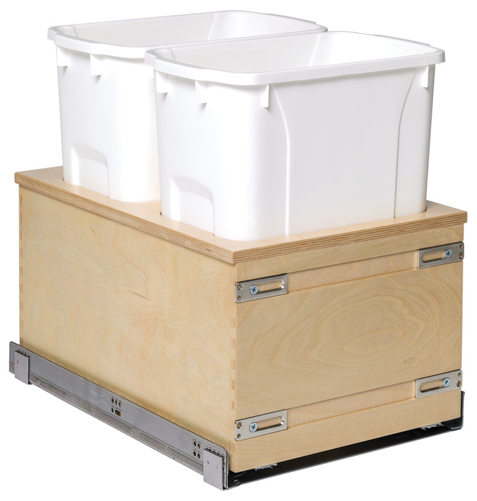 Hafele 503.81.801 Double Waste Bin, Century Edge Series, Bottom Mount ...
