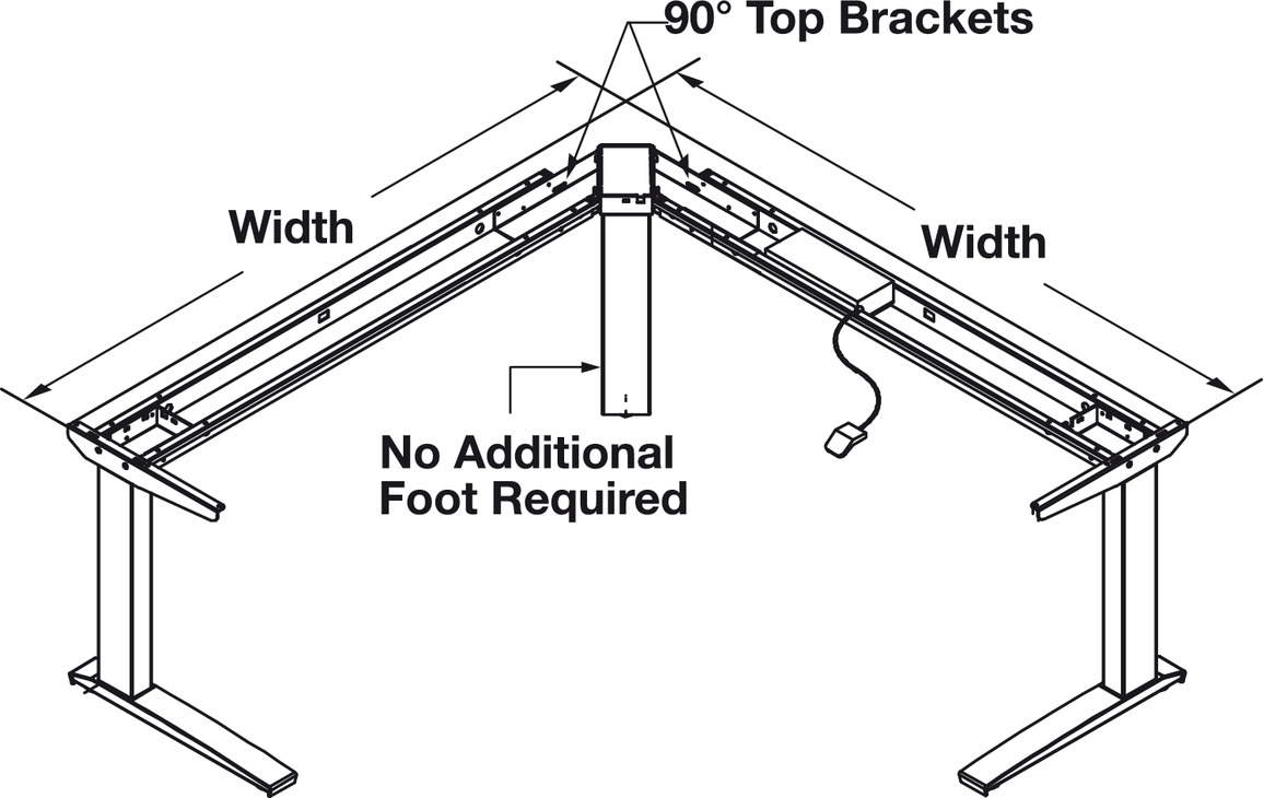 Hafele 630.44.363 Corner Table, Corner Column and Component, for ...