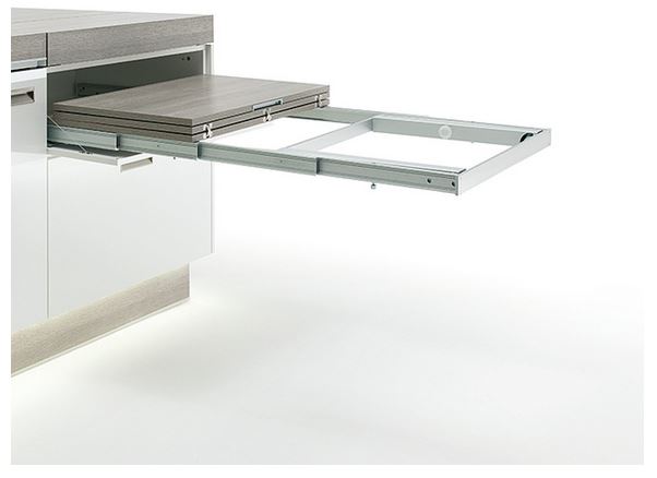 Hafele 642.19.927 Pull-Out Table Fitting, with Folding Leg, 562 mm ...