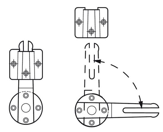 Hafele 642.42.900 Table Top Connector, "Click Catch", Zinc-Plated, Steel