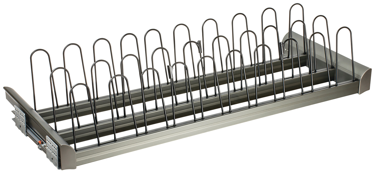Hafele 807.77.271 Pull-Out Shoe Rack, Tag Engage, 18", Slate