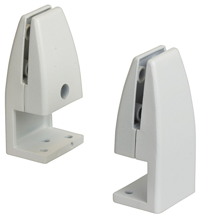 Hafele 818.67.710 Privacy Screen Bracket, Edge Mount, White, Set