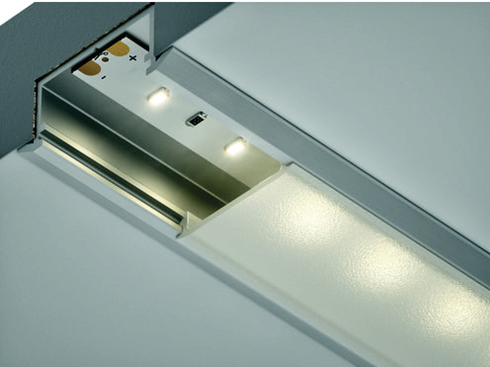 Hafele 833.72.861 Aluminum Profile, for Surface Mounting, for Loox LED ...