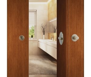 Hafele 911.26.953 BL100 Privacy Lock, For Sliding Barn Door, Round Trim ...