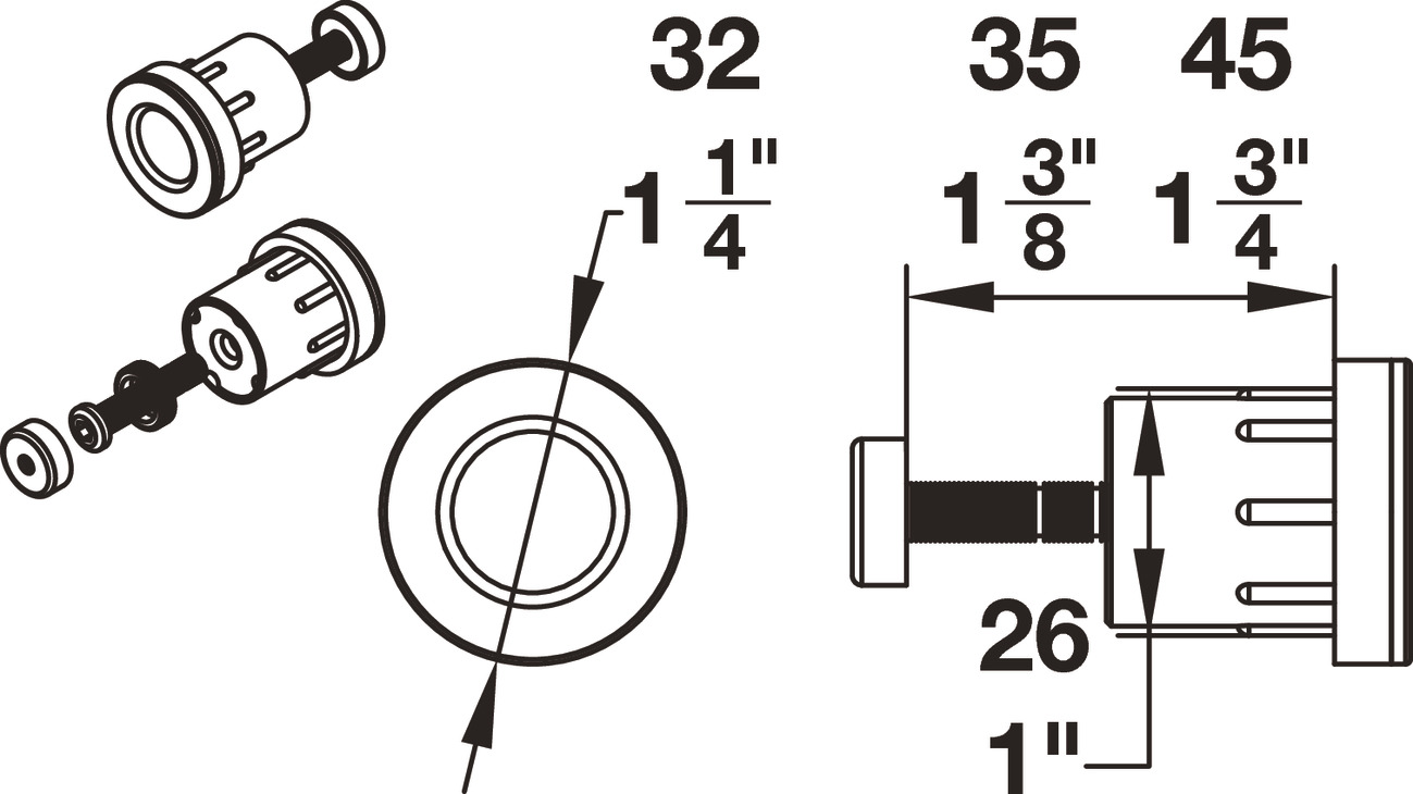 Hafele 911.26.953 BL100 Privacy Lock, For Sliding Barn Door, Round Trim ...