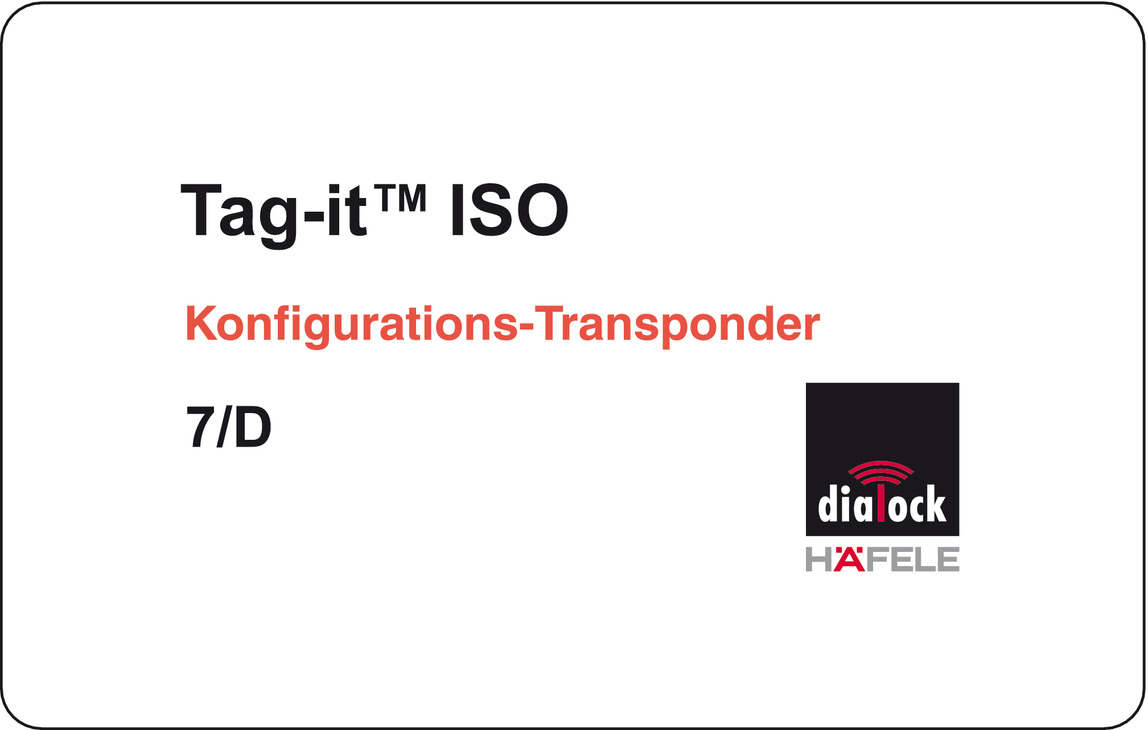 Hafele 917.42.028 Configuration key card, for LockerLock Dialock set ...