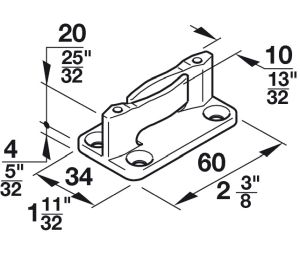 Hafele 940.40.031 Floor Guide, With Zero Clearance, For Screw Fixing ...