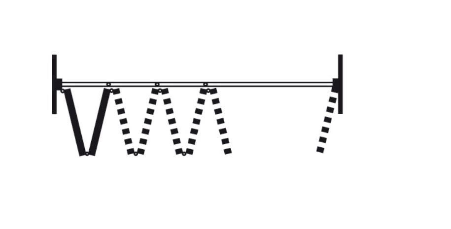 Hafele 943.29.010 Folding wall fitting, Hawa Variofold 80/H, Basic Set ...