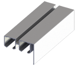 Hager 9803-96 Double box track w/ smooth fascia, heavy duty aluminum