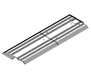 Hager 653S-MIL 36" Mill Finish Aluminum Cover Plate Assembly Threshold