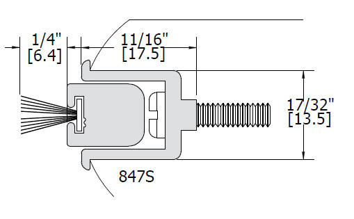 Hager 847S-MIL-W 28" Mill Finish Aluminum Adjustable Spring Loaded ...