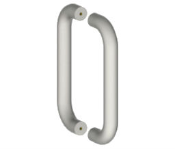 Hager 20Q US3 Bright Brass 18" CTC Round Push/Pull Set