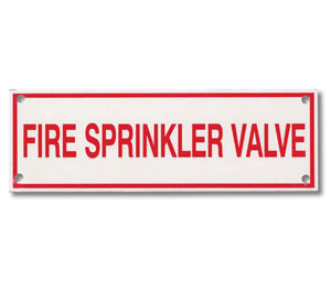 Heiser S710 Sprinkler Sign - Fire Sprinkler Valve - Pre-Punched Corner ...