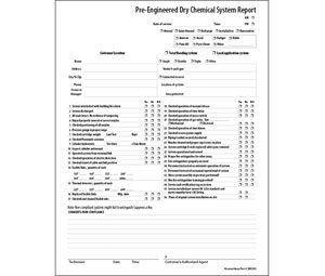 Heiser SER300 Pre-Engineered Dry Chemical System Report