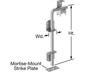 Industrial Hardware 12391 Extended-Reach Slide-Bolt Latch Zinc-Plated ...