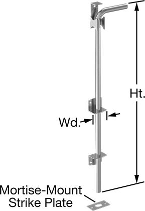 Industrial Hardware 160612 Extended-Reach Slide-Bolt Latch 304 ...