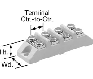 Industrial Hardware 113818 High-Temperature Terminal Blocks, 460°F ...