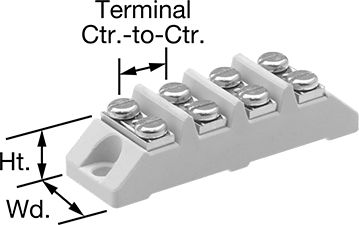 Industrial Hardware 113818 High-Temperature Terminal Blocks, 460°F ...