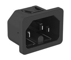 Industrial Hardware 119932 IEC Connector Snap-in Male Solder Terminal ...