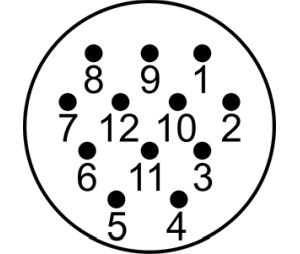 Industrial Hardware 105387 Servomotor M23 Signal Connector Receptacle ...