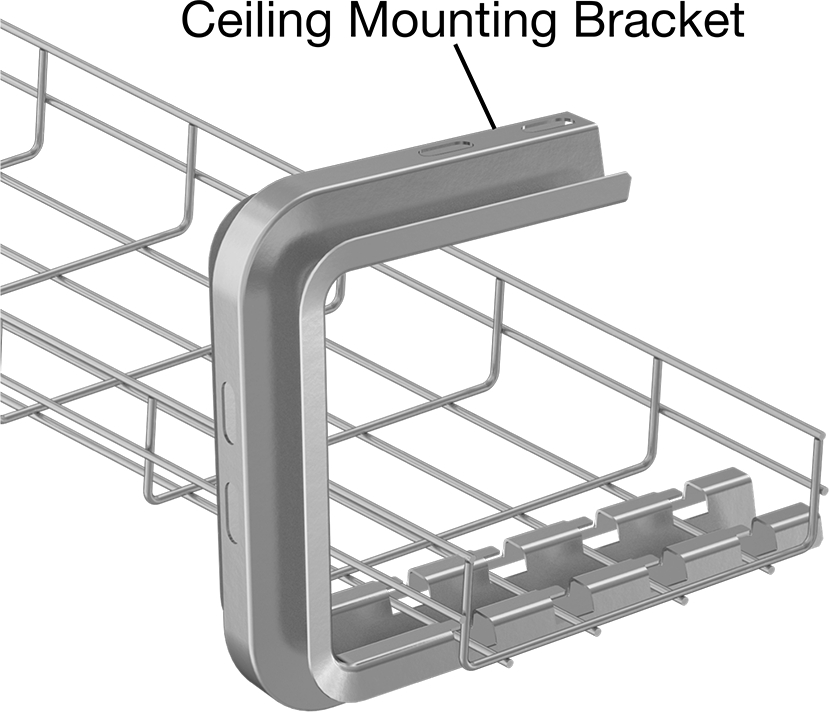 Industrial Hardware 163110 Ceiling Mount Bracket for 12 Wide Zinc ...