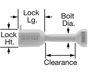 Industrial Hardware 160720 Bolt-Style Tamper-Seal Tags, with 1-5/16 ...