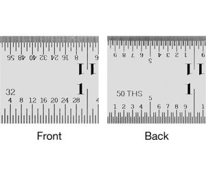 Industrial Hardware 37591 Starrett High-Accuracy Ruler 12" Length 50ths ...
